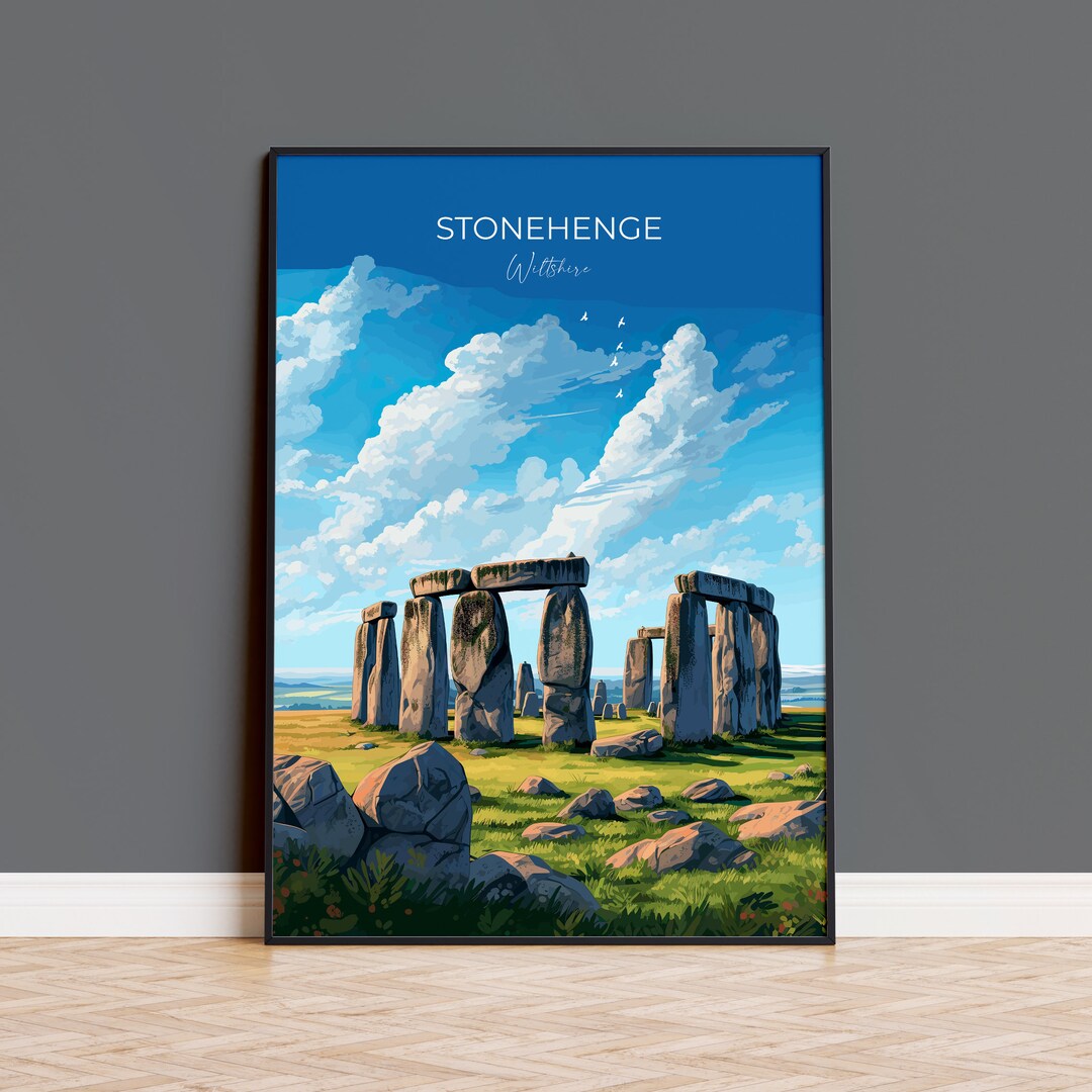 Stonehenge Travel Print, Travel Poster of Stonehenge, England ...