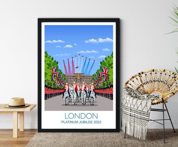 Platinum Jubilee Poster of London Travel Print of London - Etsy