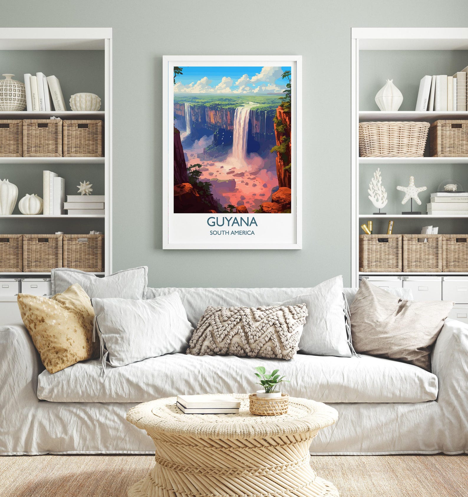 Guyana Travel Print, Travel Poster of Guyana, South America, Guyana Art ...