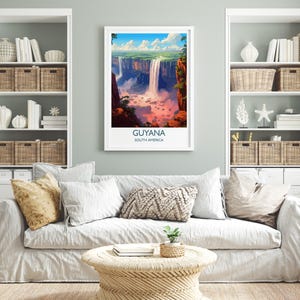 Guyana Travel Print, Travel Poster of Guyana, South America, Guyana Art ...