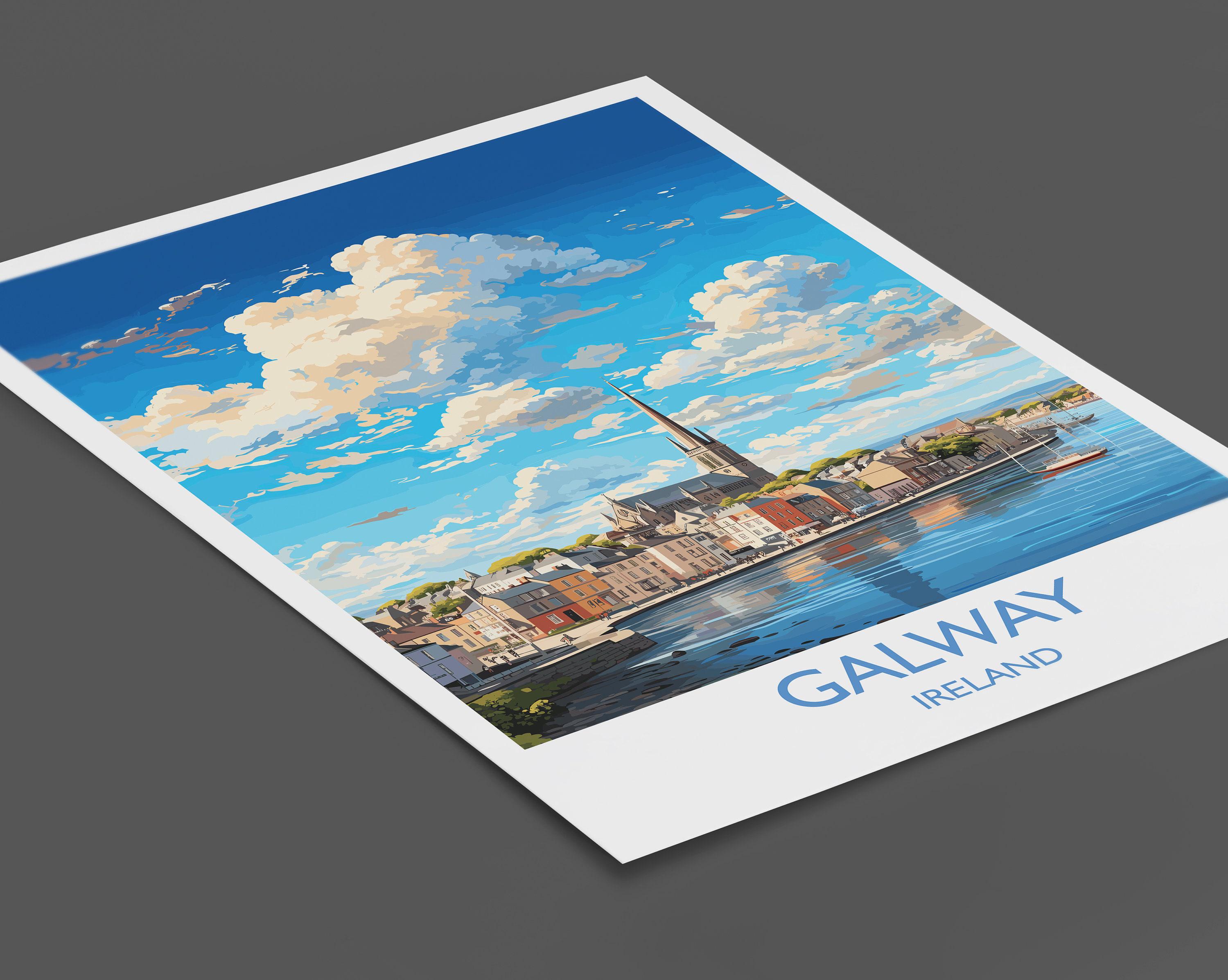 Galway Wall Art Poster, Travel Print of Galway, Ireland, Galway Art ...