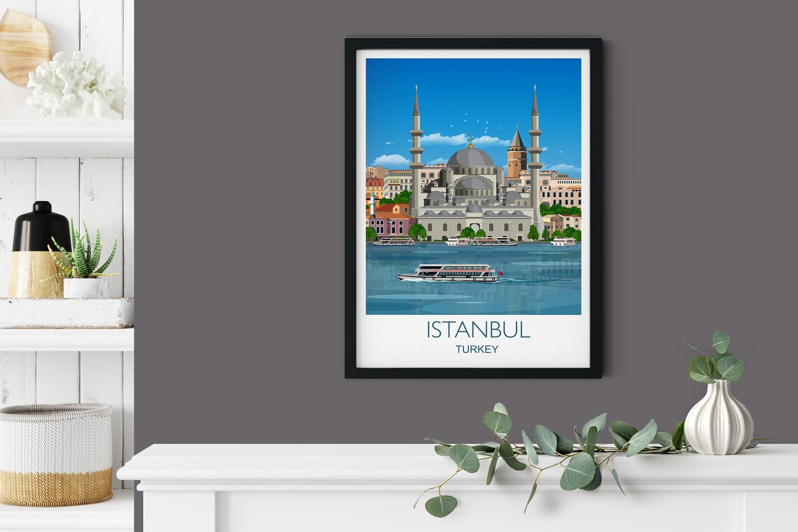 Travel Poster of Istanbul Travel Print of Istanbul Istanbul - Etsy