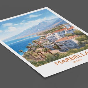 Marbella Travel Print, Travel Poster of Marbella, Spain, Marbella Art ...