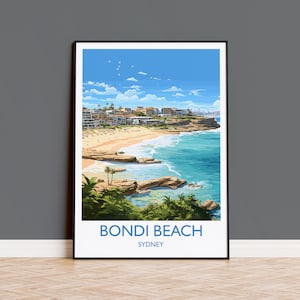 Bondi Beach Poster, Travel Print of Bondi Beach, Sydney, New South ...