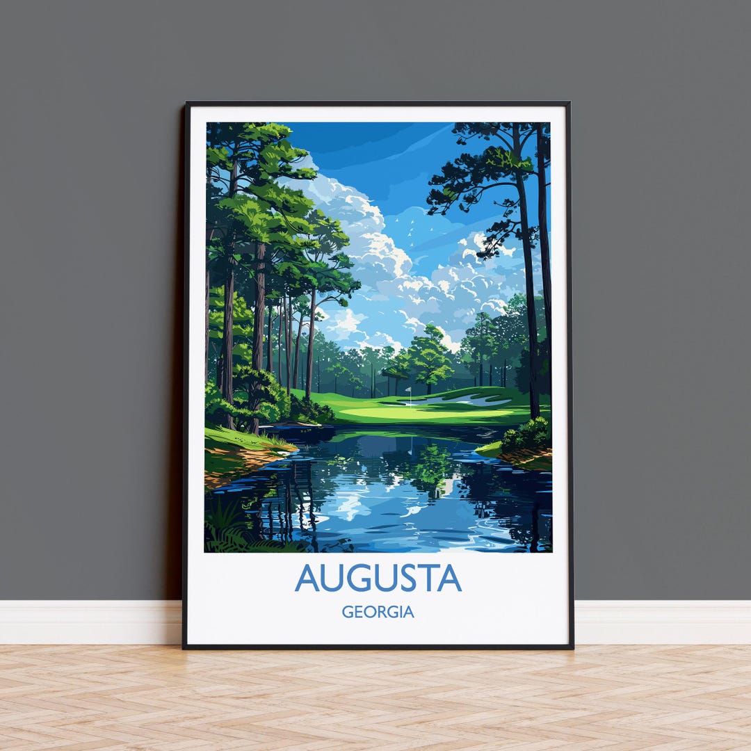 Augusta National Travel Print, Travel Poster of Augusta National Golf ...