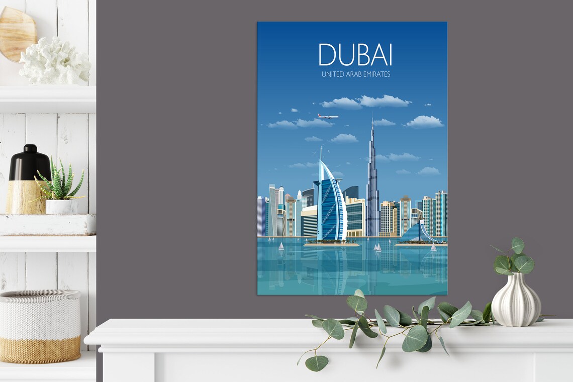 Travel Poster of Dubai Travel Print of Dubai City of Dubai - Etsy