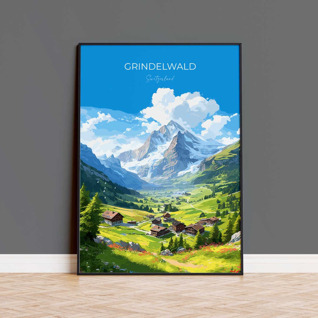 Grindelwald Travel Print, Travel Poster of Grindelwald, Grindelwald ...