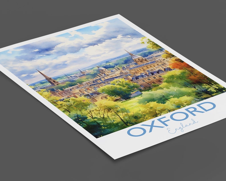 Oxford Poster, Travel Print of Oxford, England, Oxford Art Gift, Travel ...