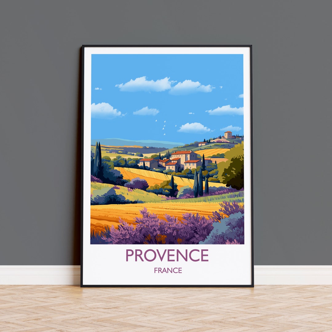 Provence Poster, Travel Print of Provence, France, Provence Gift ...