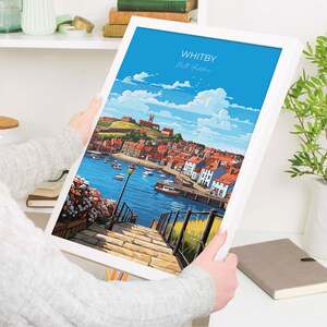 Whitby Travel Poster, Travel Print of Whitby, Yorkshire Gift, England ...