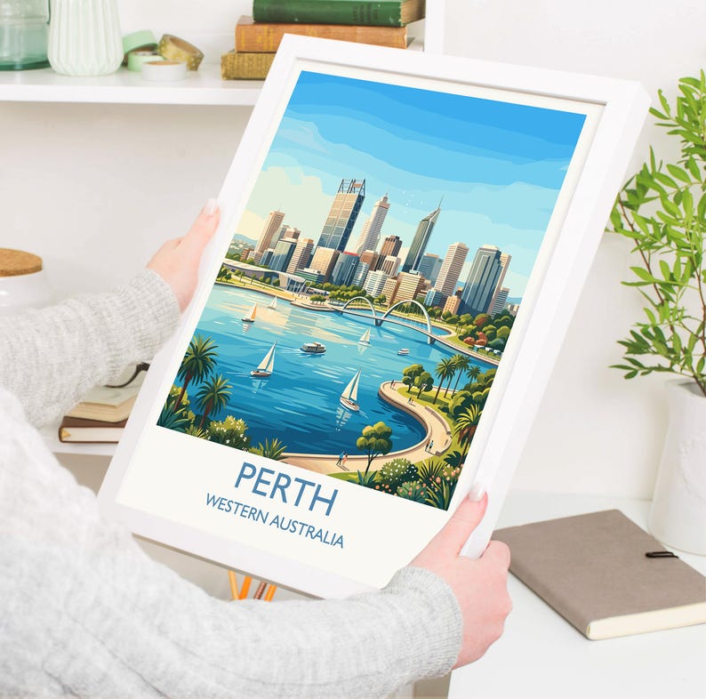 Perth Australia Print, Western Australia Wall Art, Swan River Travel ...