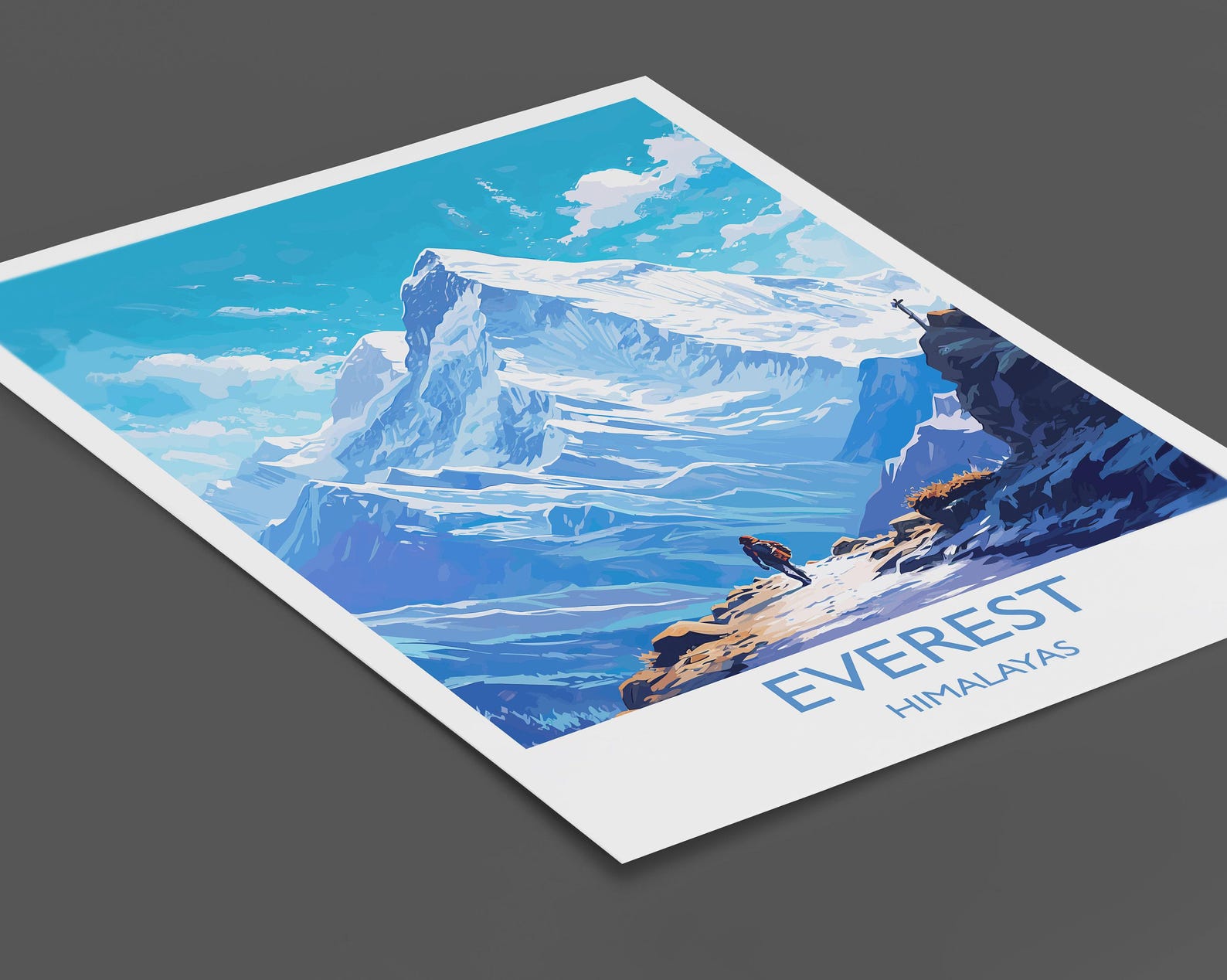 Everest Travel Poster, Travel Print of Everest, Everest Gift, Himalayas ...