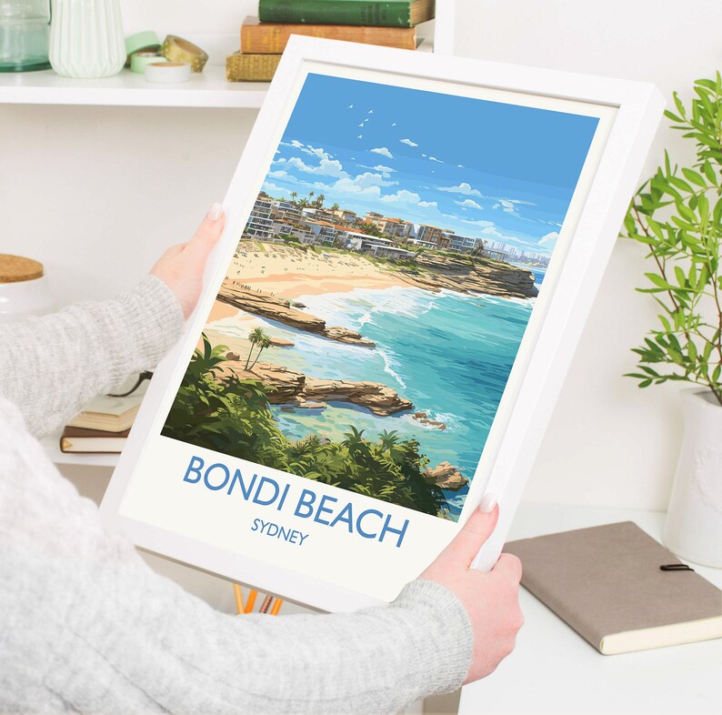 Bondi Beach Poster, Travel Print of Bondi Beach, Sydney, New South ...