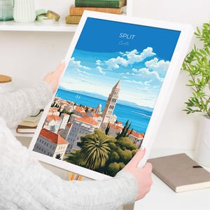 Split Travel Print, Travel Poster of Split, Croatia, Split Art Gift ...