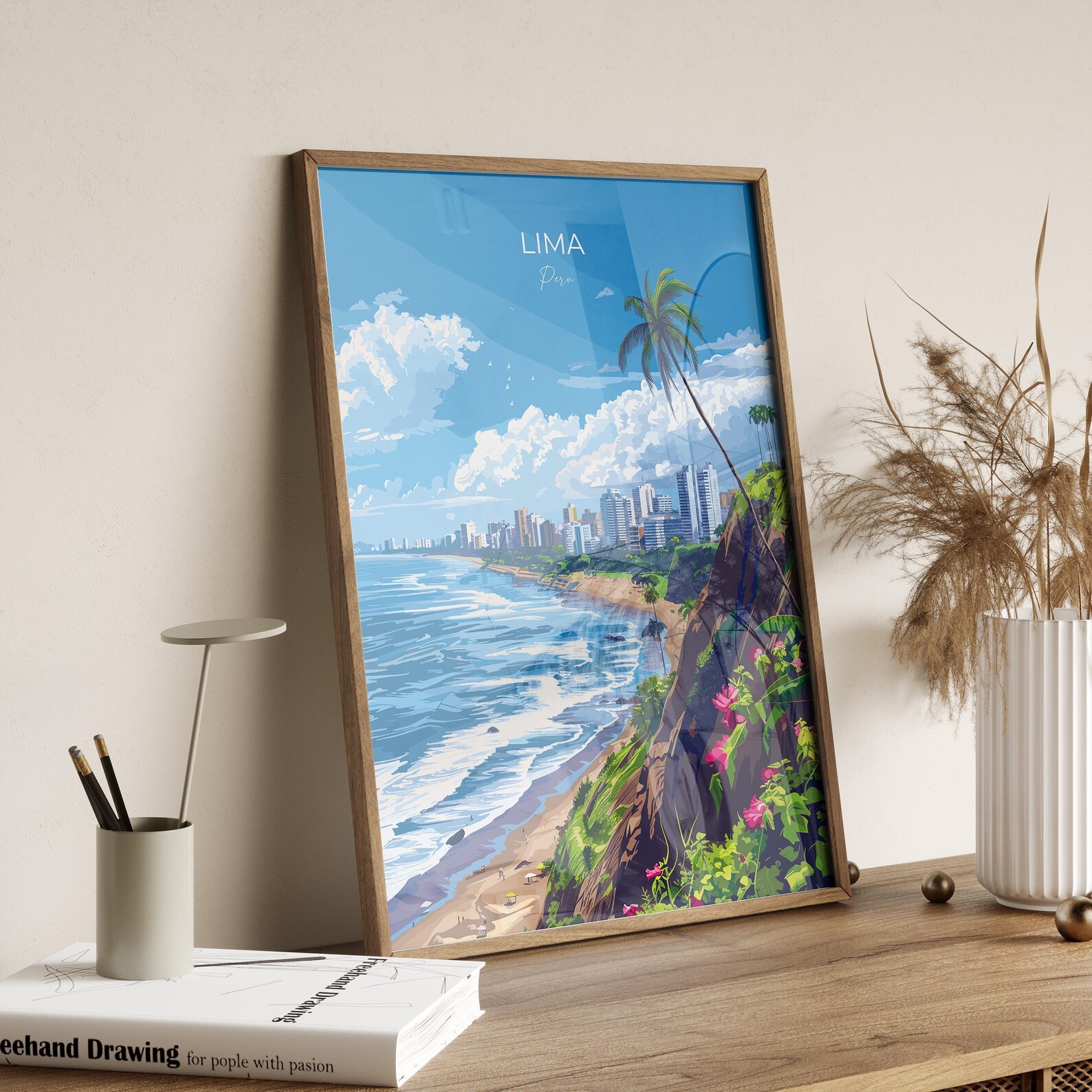 Lima Travel Poster, Travel Print of Lima, Peru Poster, Lima Wall Art ...