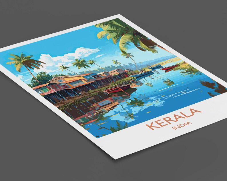 Kerala Travel Print, Travel Poster of Kerala, India, Kerala Art, Kerala ...