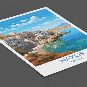 Naxos Travel Print, Travel Poster of Naxos, Greece Gift, Greek Islands ...