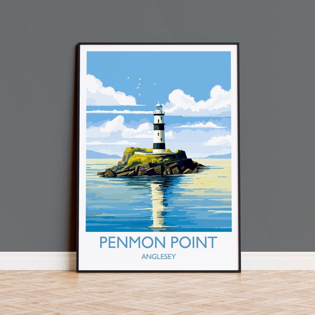 Penmon Point Travel Poster, Penmon Point Travel Print, Penmon ...
