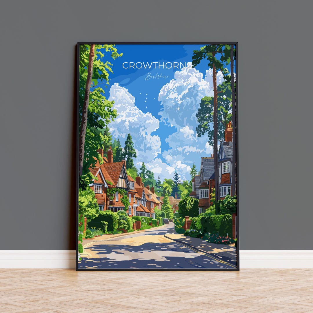 Crowthorne Travel Poster, Travel Print of Crowthorne, Berkshire ...