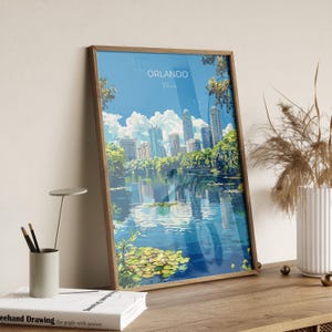 Orlando Travel Poster, Travel Print of Orlando, Orlando Art Lovers Gift ...