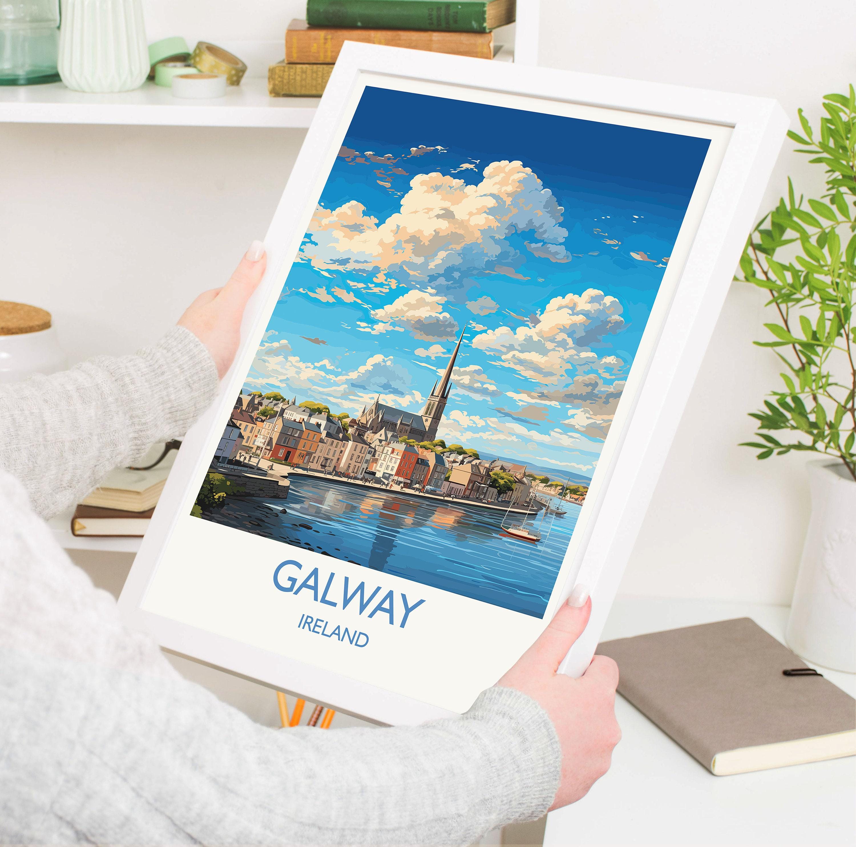 Galway Wall Art Poster, Travel Print of Galway, Ireland, Galway Art ...