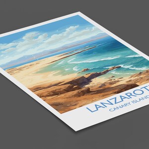 Lanzarote Travel Print, Travel Poster of Lanzarote , Canary Islands ...