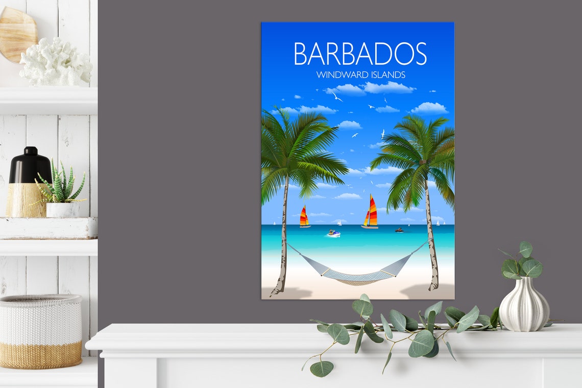 Travel Poster of Barbados Travel Print of Barbados Windward - Etsy UK
