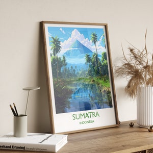 Sumatra Travel Print, Travel Poster of Sumatra, Indonesia, Sumatra Gift ...