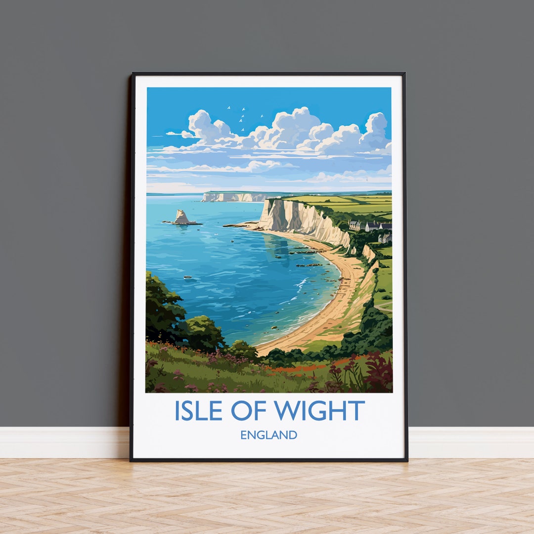 Isle of Wight Travel Poster, Travel Print of Isle of Wight, England ...