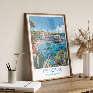 Menorca Travel Print, Travel Poster of Menorca, Balearic Islands Art ...