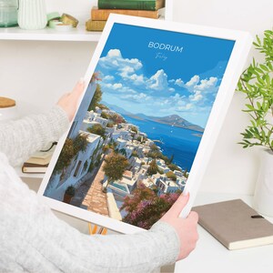 Bodrum Travel Poster, Travel Print of Bodrum, Turkey Poster, Bodrum ...