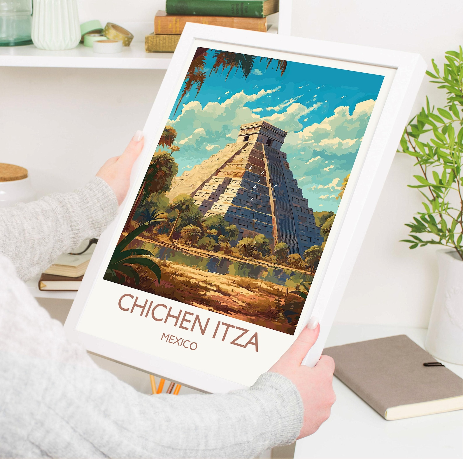 Chichen Itza Poster, Travel Print of Chichen Itza, Mexico, Chichen Itza ...