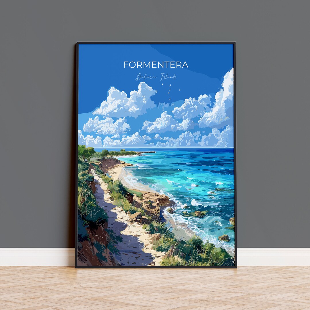Formentera Travel Poster, Travel Print of Formentera, Balearic Islands ...