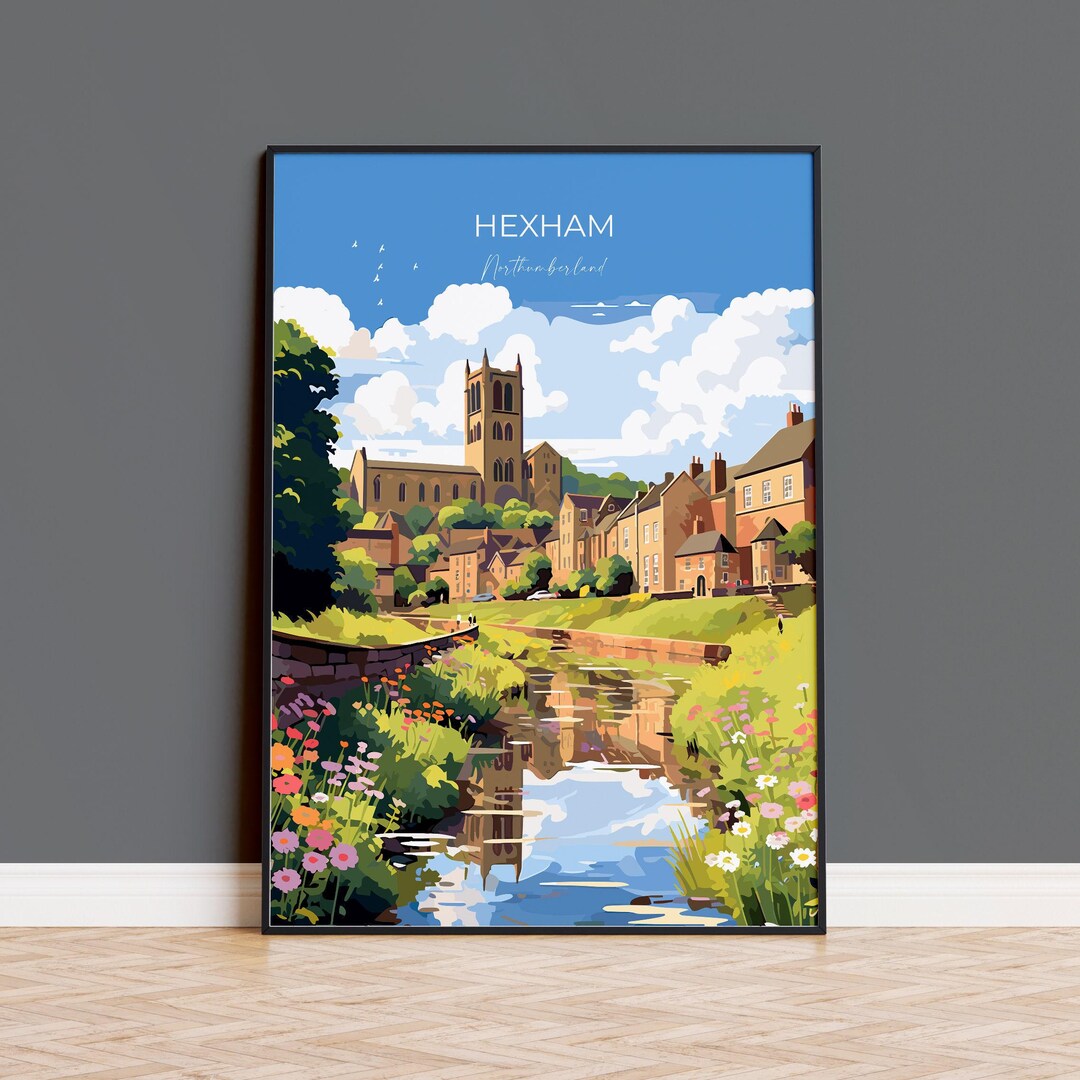 Hexham Travel Print, Travel Poster of Hexham, Northumberland, Hexham ...