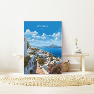 Bodrum Travel Poster, Travel Print of Bodrum, Turkey Poster, Bodrum ...