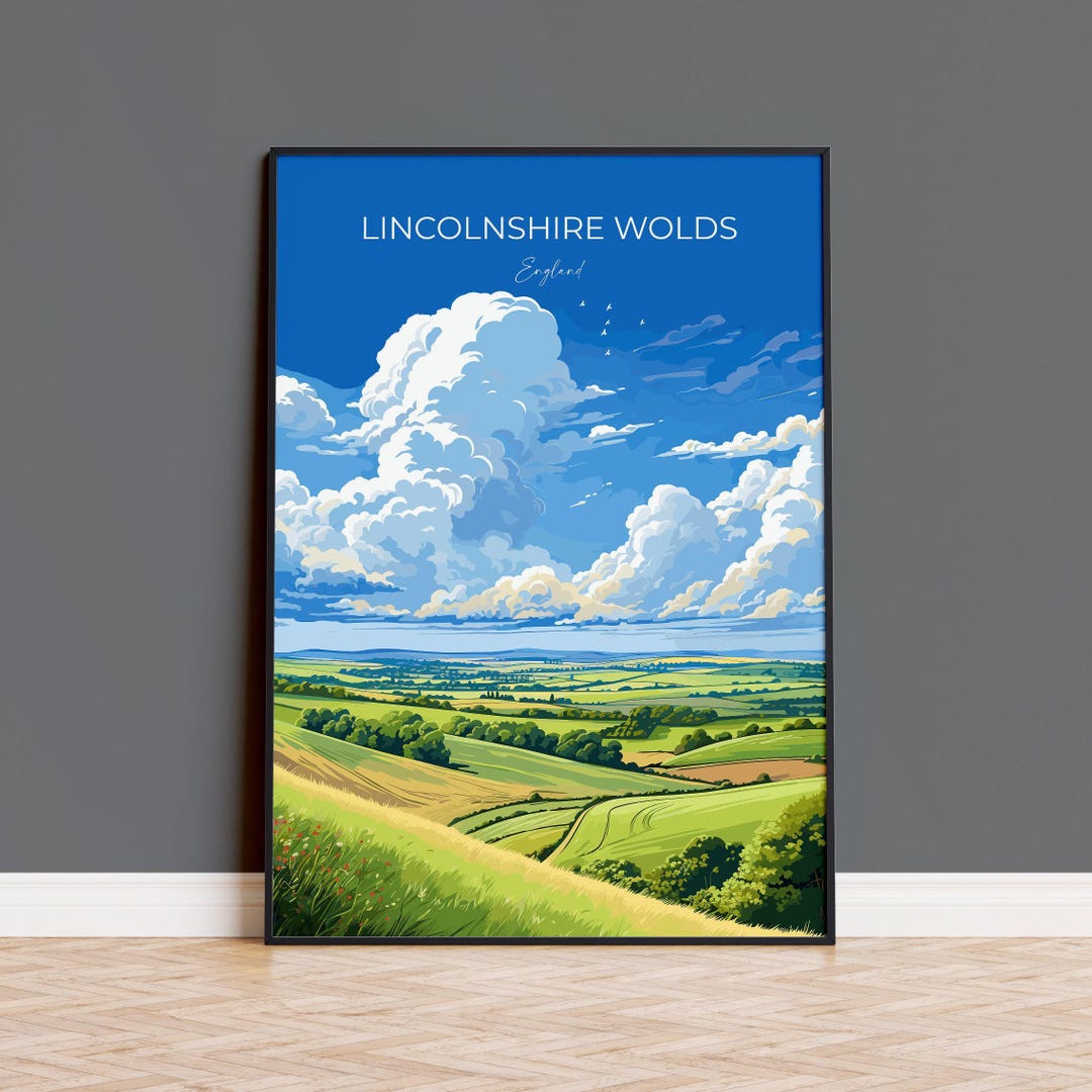 Lincolnshire Wolds Travel Print Wall Art, Travel Poster of Lincolnshire ...