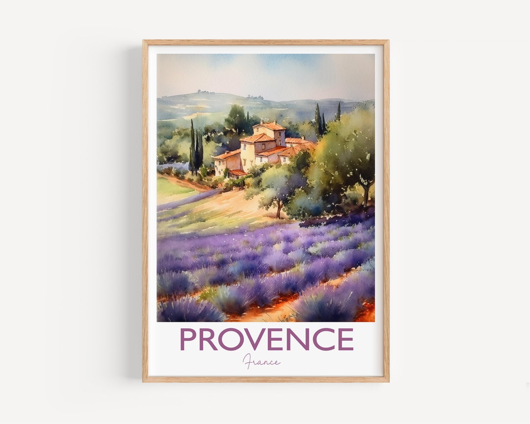 Provence Poster, Travel Print of Provence, France, Provence Gift ...