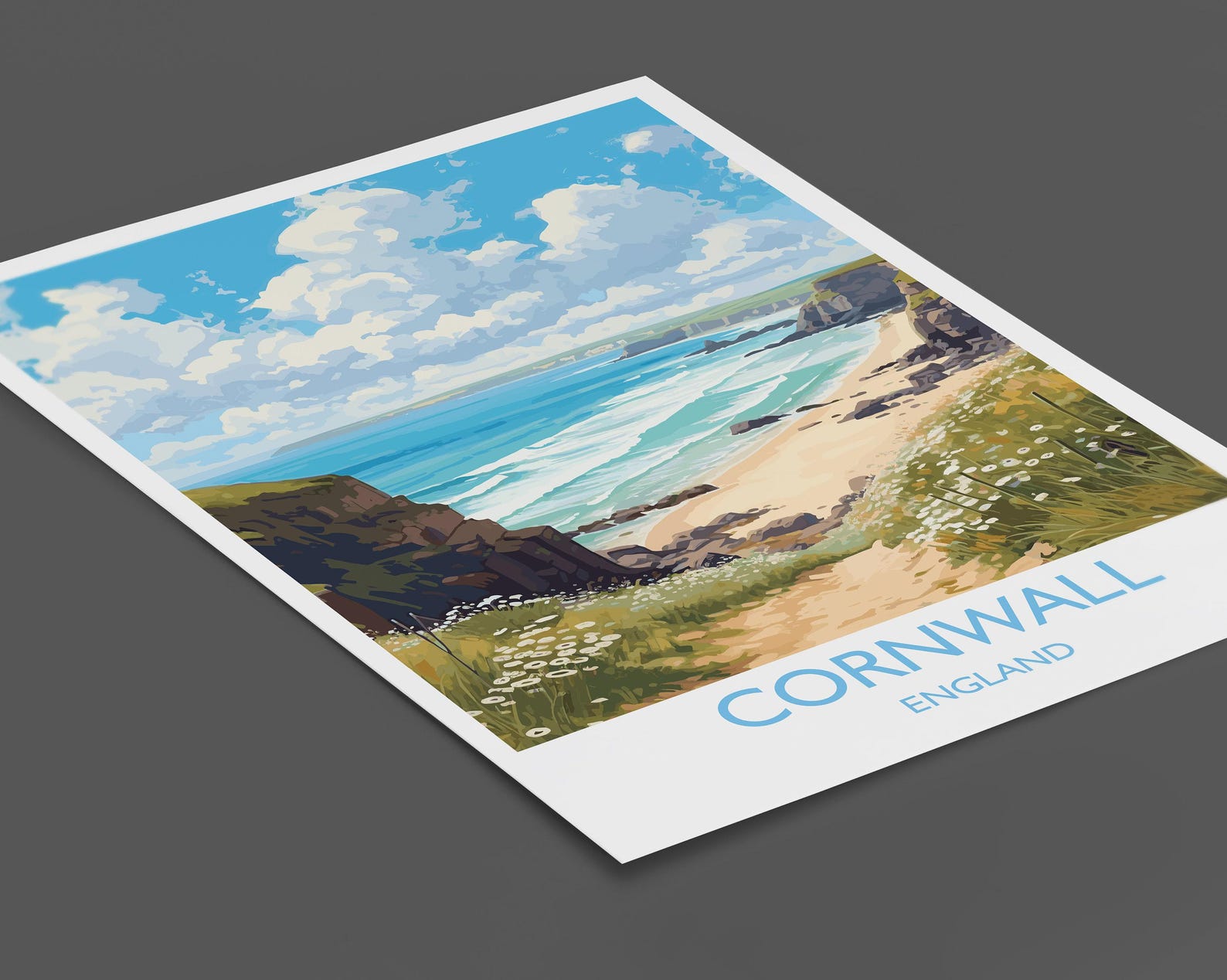 Cornwall Travel Poster, Travel Print of Cornwall, England, Cornwall Art ...
