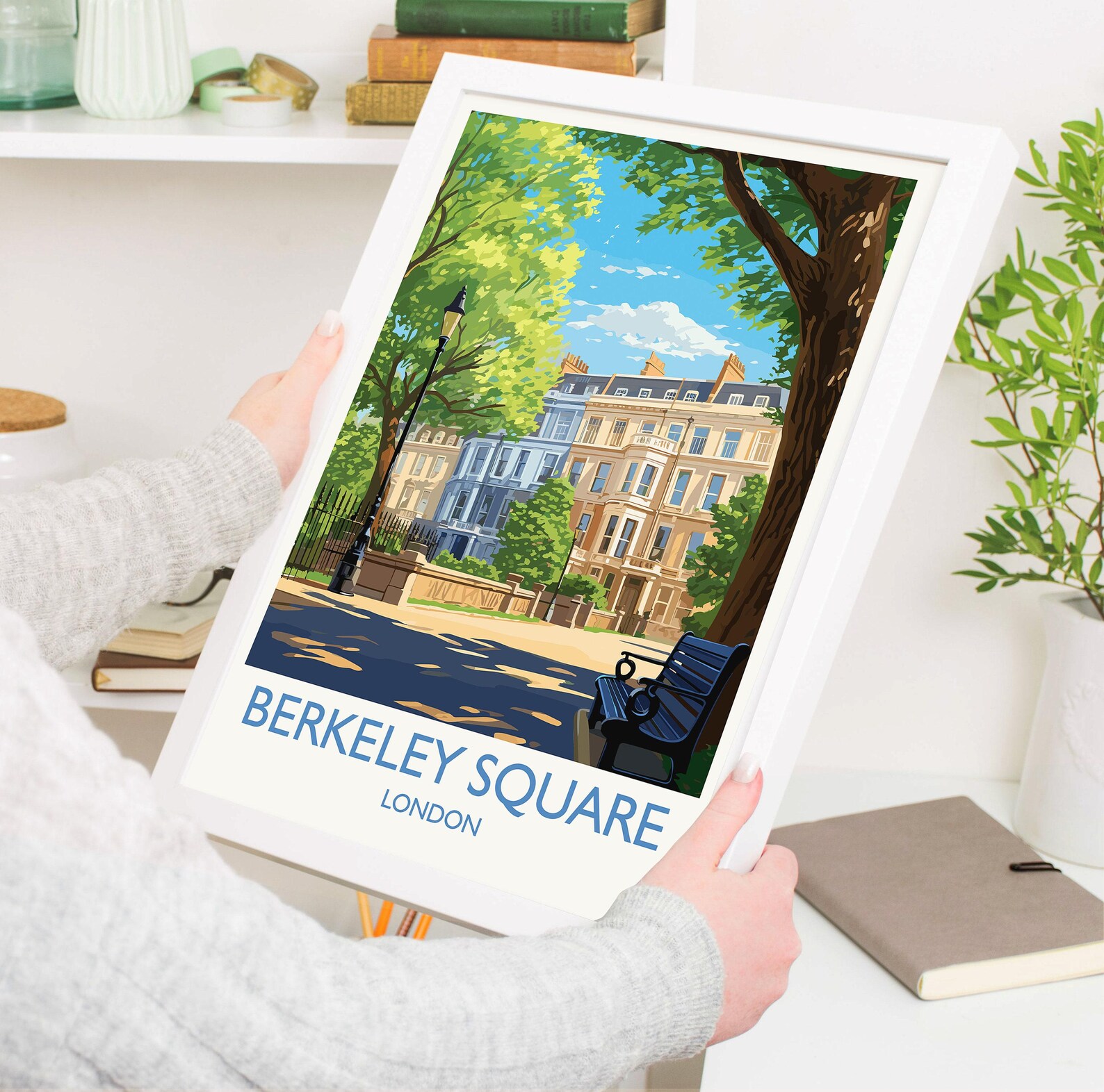 Berkeley Square Wall Art Travel Poster, Travel Print of Berkeley Square ...