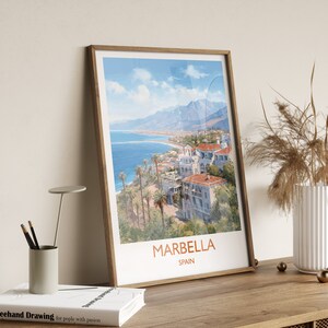 Marbella Travel Print, Travel Poster of Marbella, Spain, Marbella Art ...