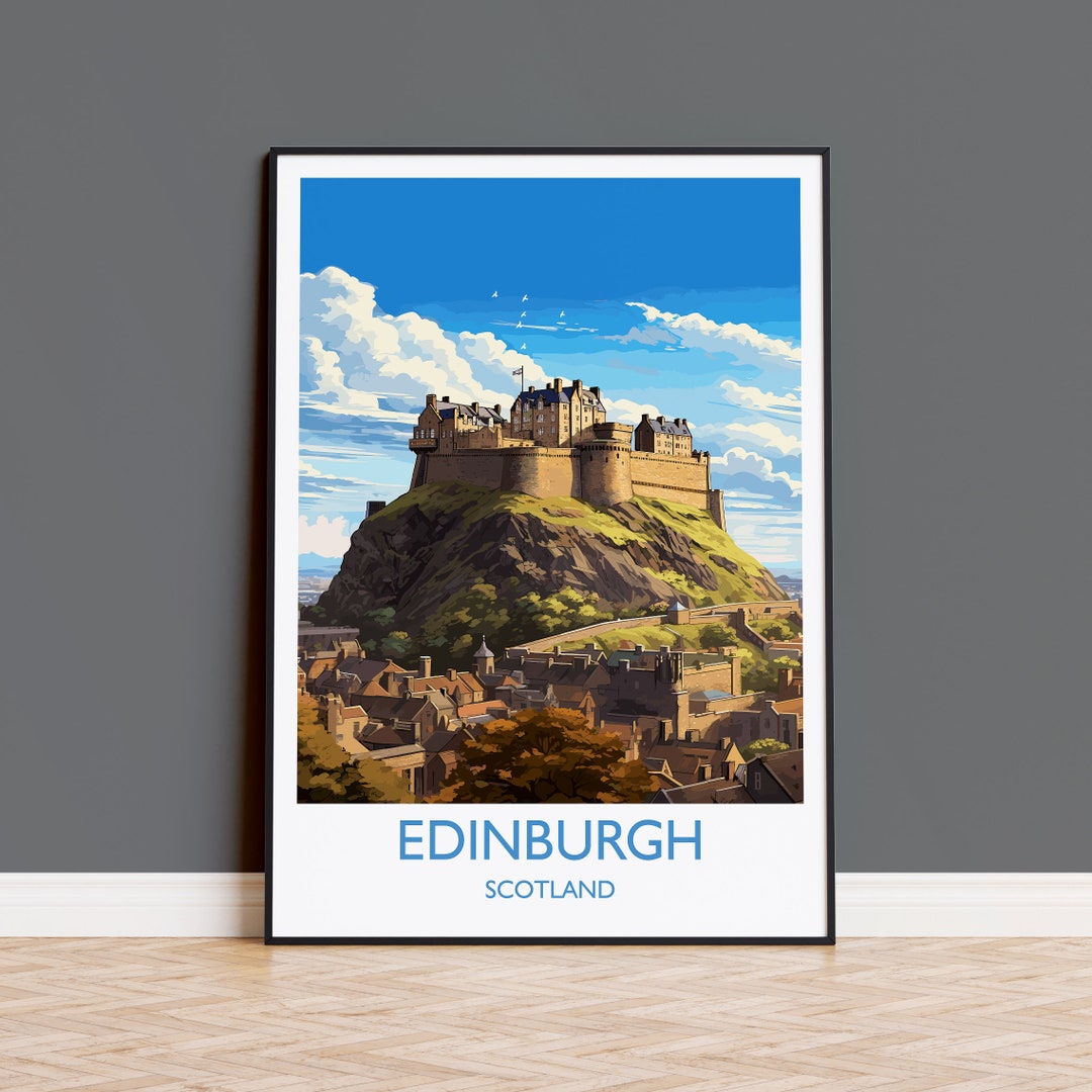Edinburgh Travel Poster, Travel Print of Edinburgh, Scotland, Edinburgh ...