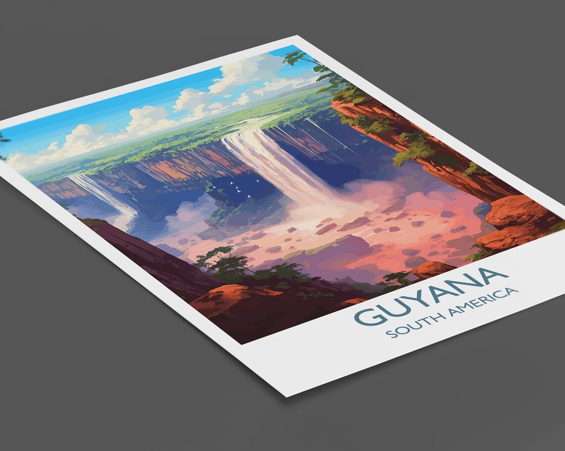 Guyana Travel Print, Travel Poster of Guyana, South America, Guyana Art ...