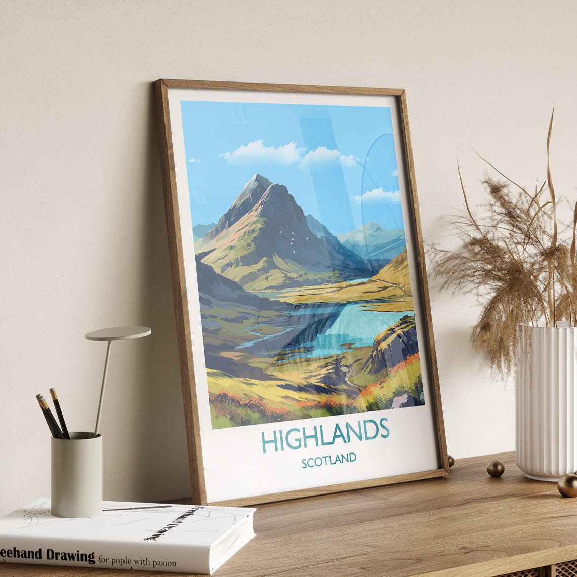 Scottish Highlands Poster, Travel Print of Highlands, Highlands Gift ...