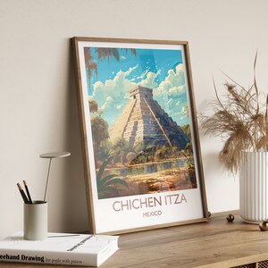 Chichen Itza Poster, Travel Print of Chichen Itza, Mexico, Chichen Itza ...