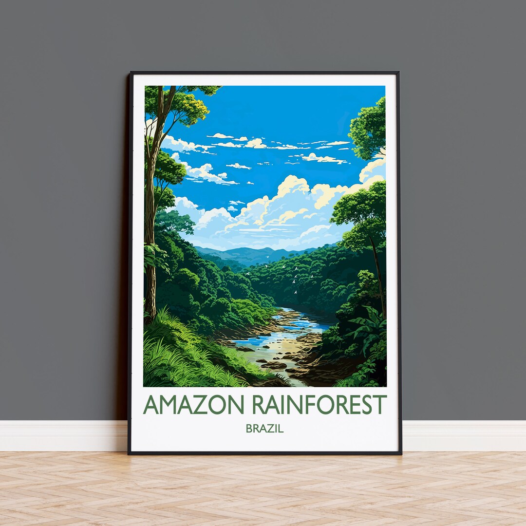 Amazon Rainforest Poster Travel Print of Amazon Rainforest - Etsy