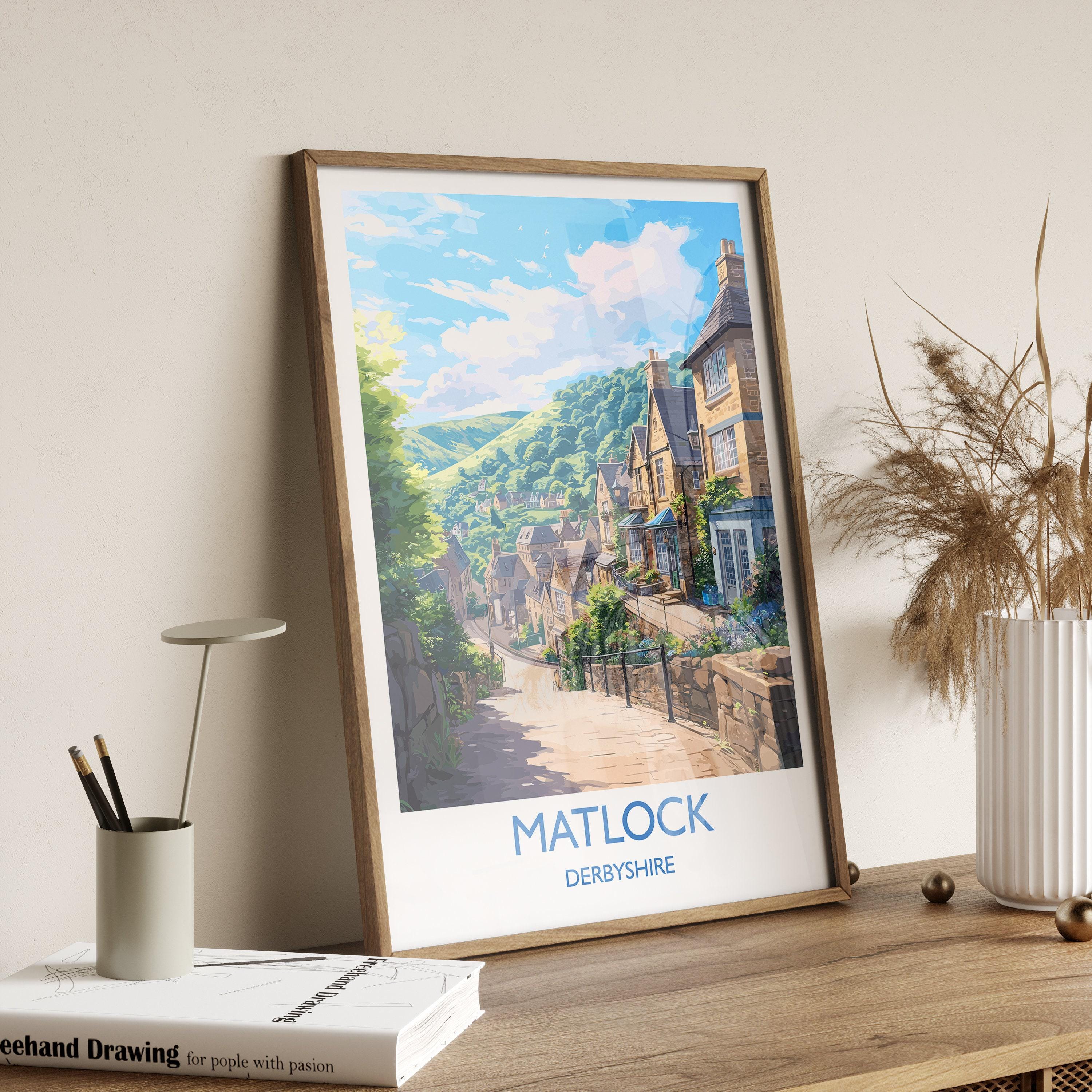 Matlock Travel Poster, Matlock Travel Print, England, Derbyshire Art ...