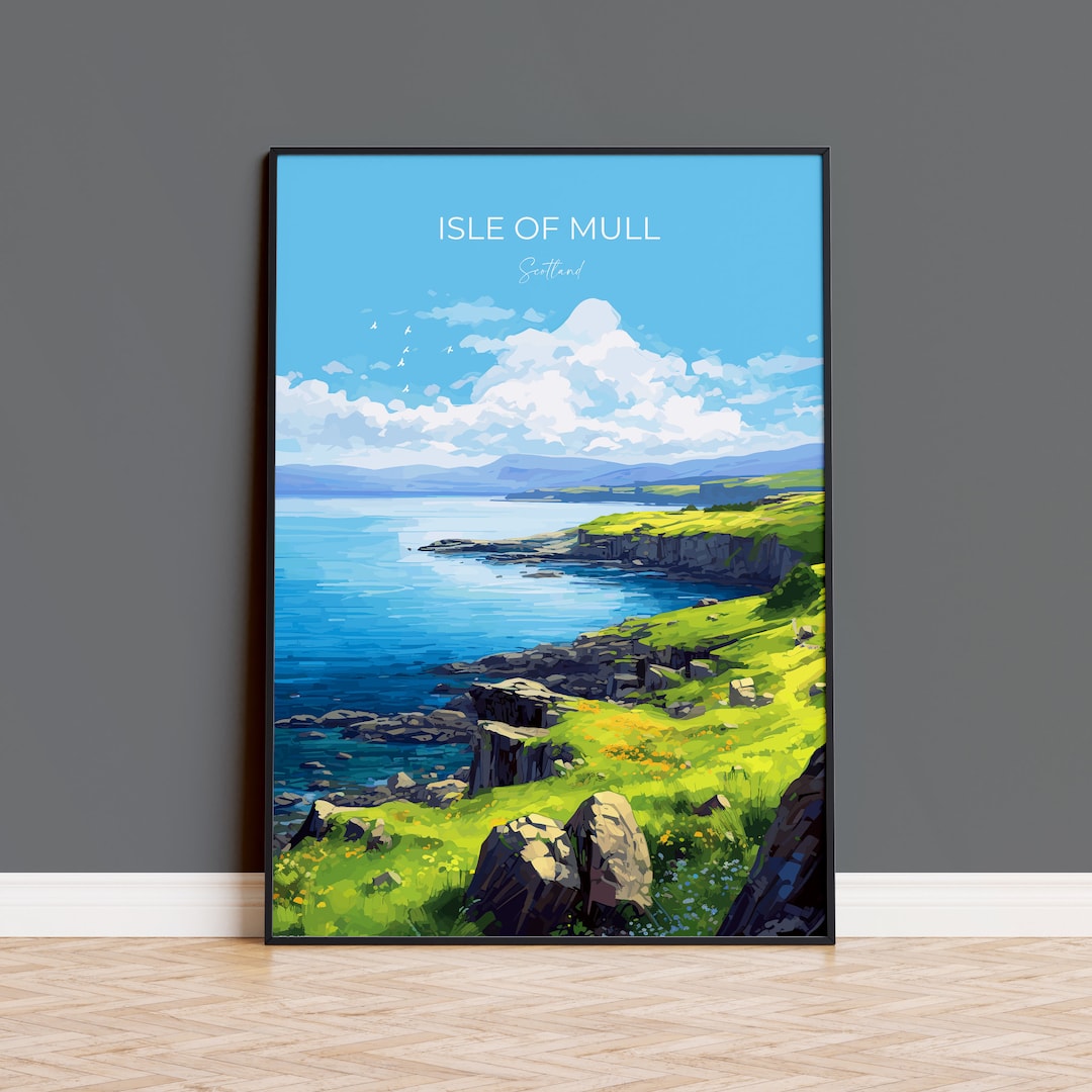 Isle of Mull Poster Wall Art, Travel Print of Isle of Mull, Scotland ...