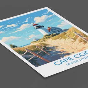 Cape Cod Poster, Travel Print of Cape Cod, Massachusetts, USA, Travel ...