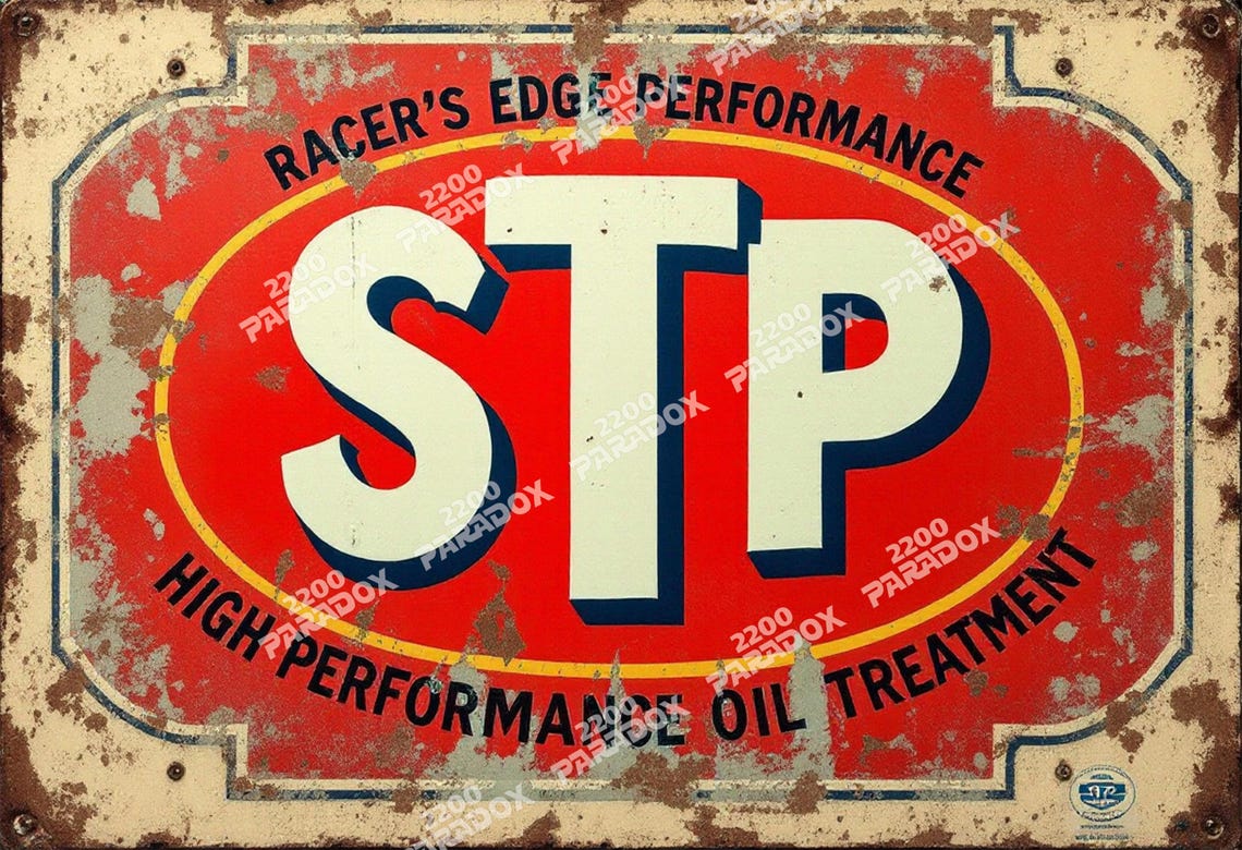 Digital Download | Vintage STP Oil Treatment Tin Sign | Retro ...