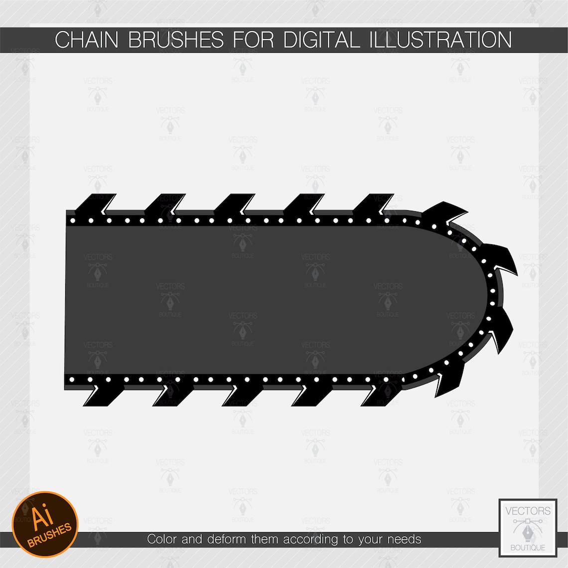 10 Illustrator Chain Brushes for Digital Illustration.vector.oval ...